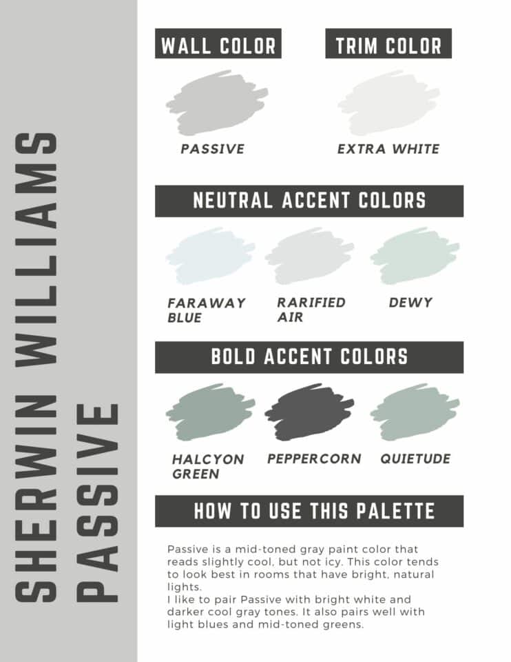 Sherwin Williams Passive: a complete color review - The Paint Color Project