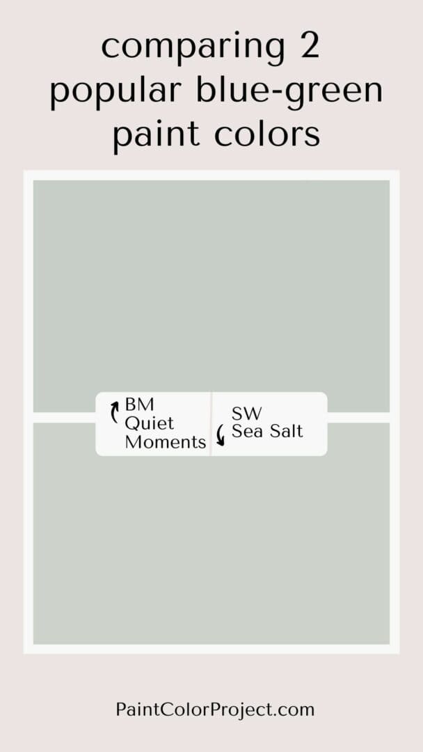 BM Quiet Moments vs SW Sea Salt: Let's Compare! - The Paint Color Project