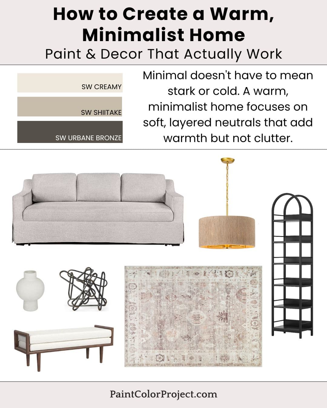 Warm Minimalist Home Palette: Paint & Decor Ideas That Feel Effortless ...